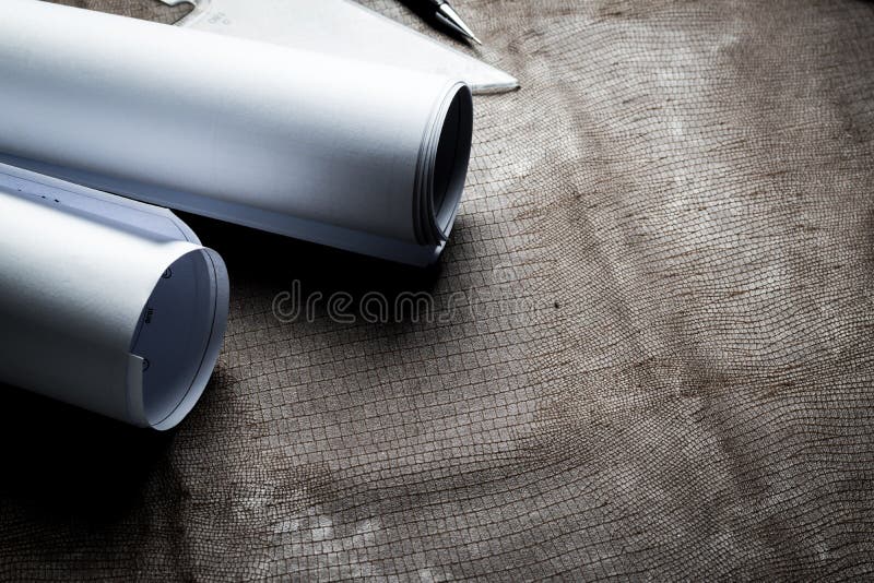 Engineering Diagram Blueprint Paper Drafting Project Sketch Stock Image ...