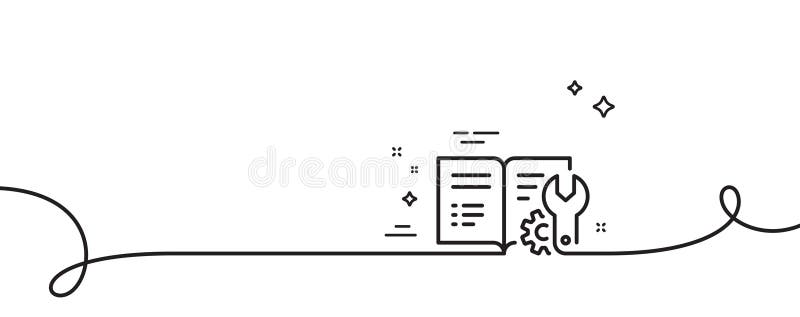 Engineering Documentation Line Icon Technical Instruction Sign
