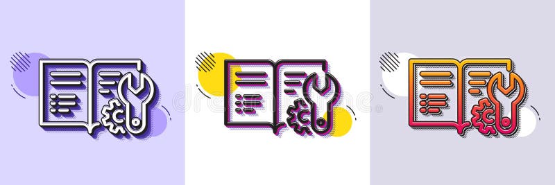 Engineering Documentation Line Icon. Technical Instruction Sign ...