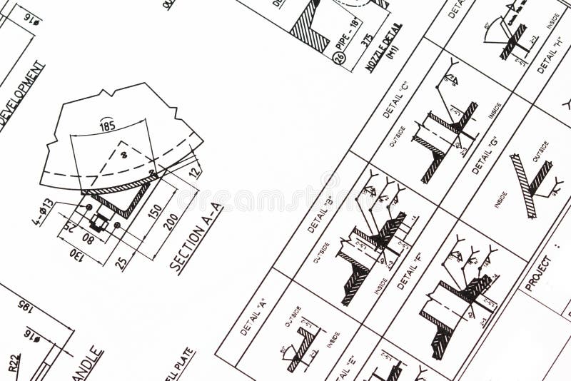 Engineering drawing. stock photo. Image of plan, mechanical - 21420470