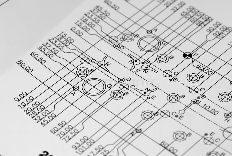 Engineering drawing stock photo. Image of drafting, accuracy - 9099446