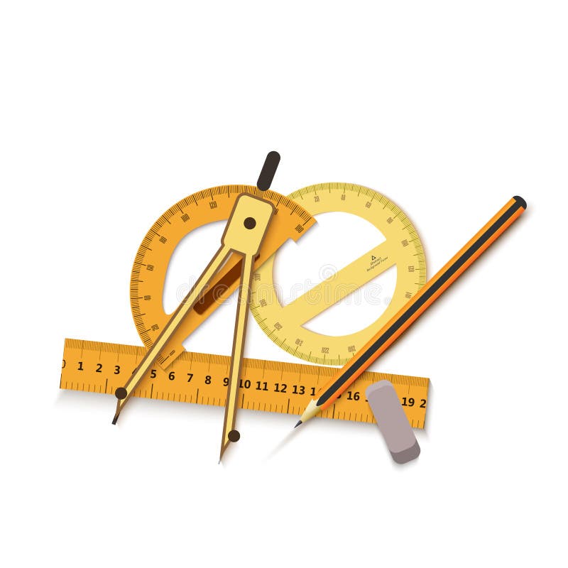 Engineering Drawing Blue Background Tools To Measure Stock ...