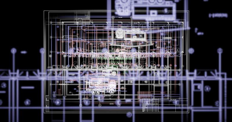 Engineering drawing stock illustration. Illustration of engineer ...