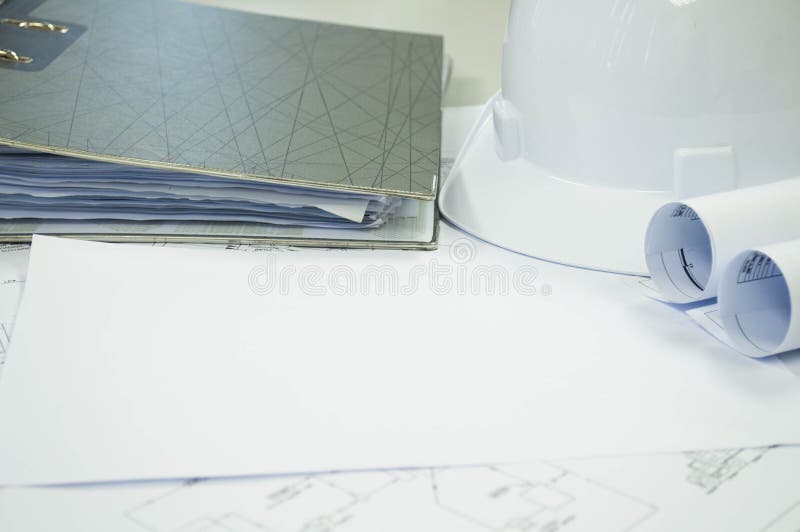 Engineering Drawing with Free White Space for Text Stock Photo - Image ...