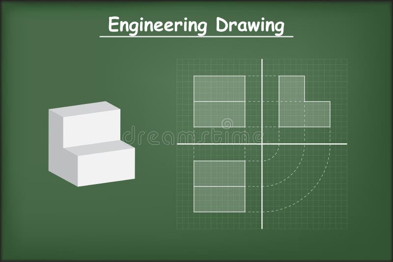 Engineering Drawing Green Chalkboard Stock Illustrations – 154 ...