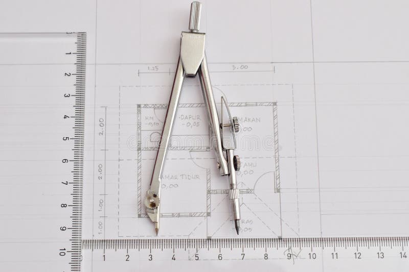 Engineering Drawing Sketched by Engineer and Architect Stock Photo ...