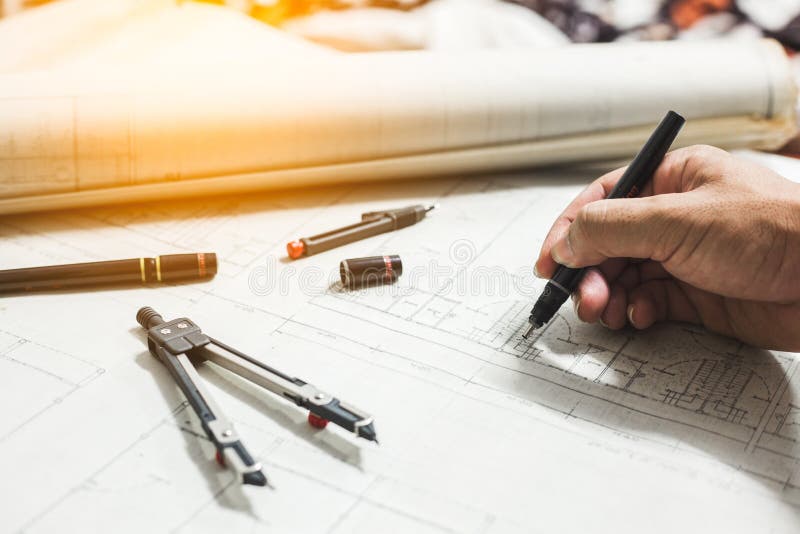 Engineering and Drawing Tools Stock Photo - Image of equipment, design ...