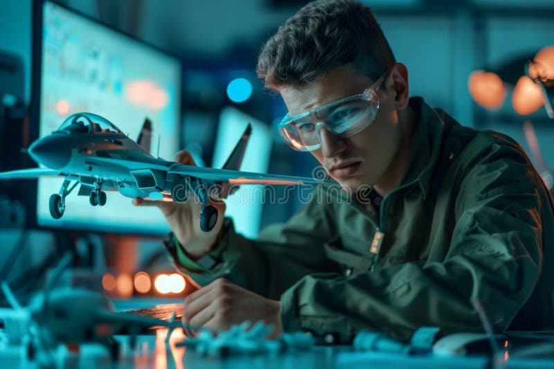 Engineering Dreams a Future Pilot Observes a Model Aircraft Stock ...