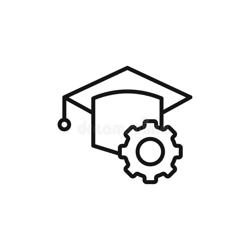 Engineering Education Logo Sign Vector Outline Stock Vector ...