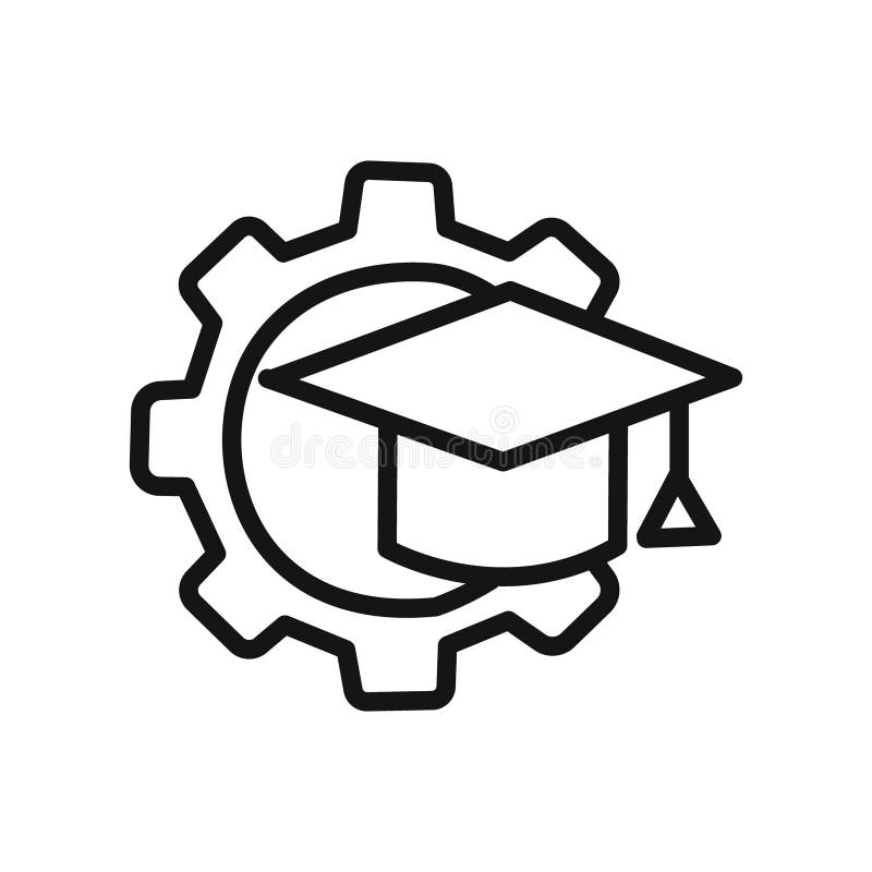 Engineering Education Map Linear Vector Graphics Sign Stock ...