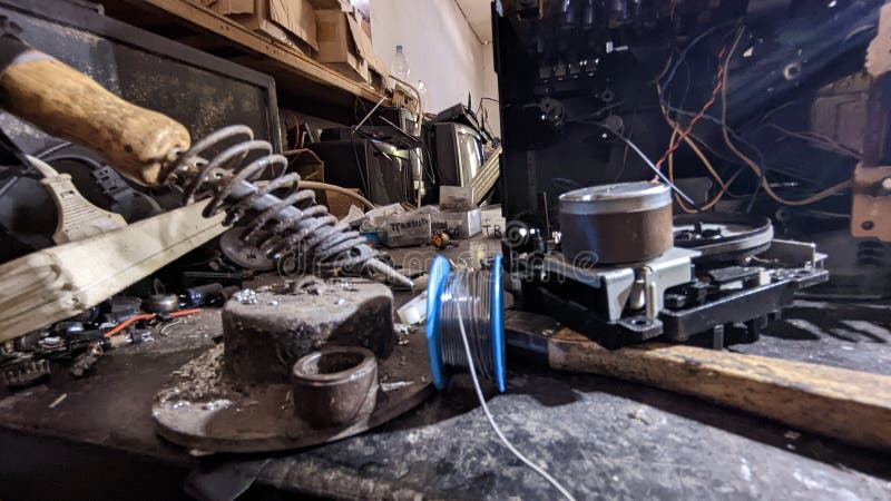 Engineering Electronic with Solder, Tin and Leadsucker Stock Photo ...