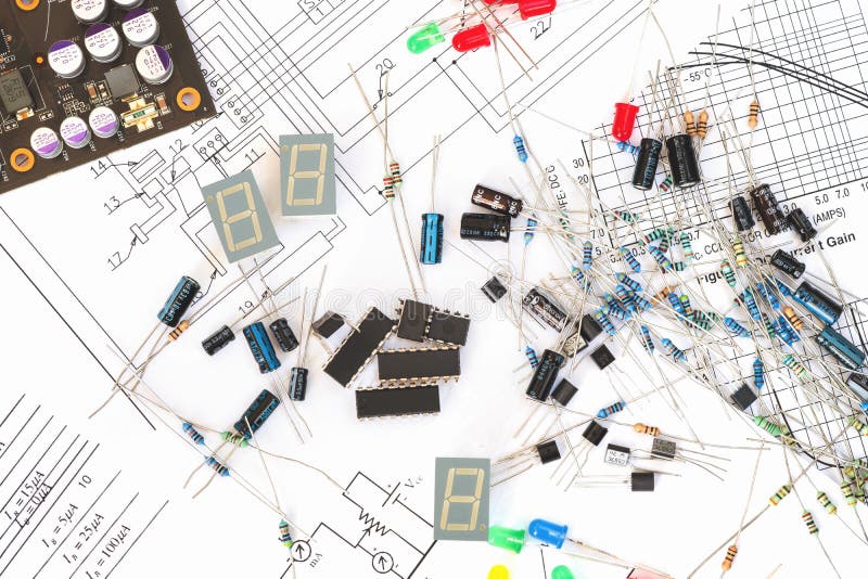 Engineering Electronics Parts Stock Image - Image of experiment ...