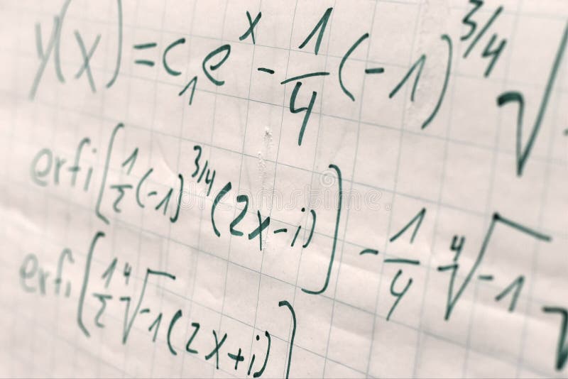 Engineering Equations on a Whiteboard. Stock Image - Image of studies ...