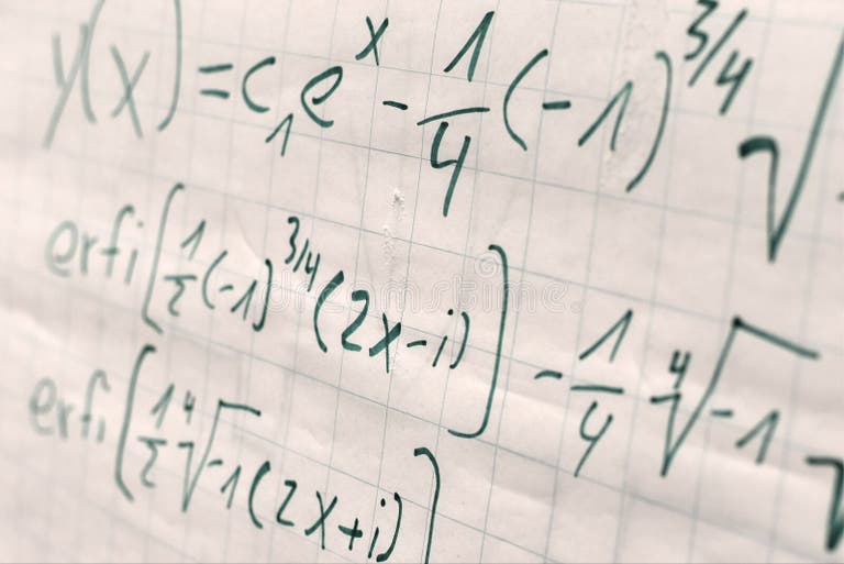 Engineering Equations on a Whiteboard. Stock Image - Image of studies ...
