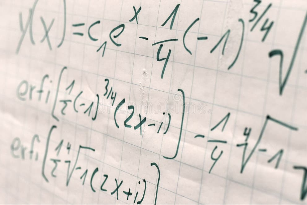 Engineering Equations on a Whiteboard. Stock Image - Image of studies ...