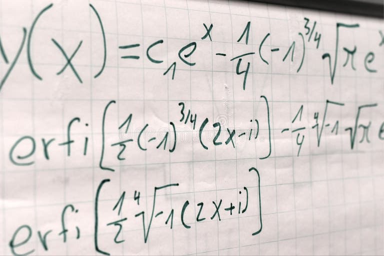 Engineering Equations on a Whiteboard. Stock Photo - Image of line ...