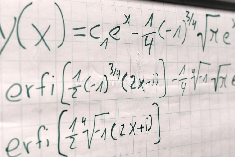 Engineering Equations on a Whiteboard. Stock Photo - Image of line ...