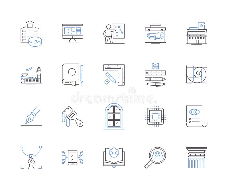 Engineering Essentials Outline Icons Collection. Engineering ...