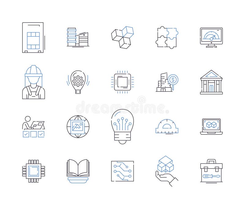 Engineering Essentials Outline Icons Collection. Engineering ...