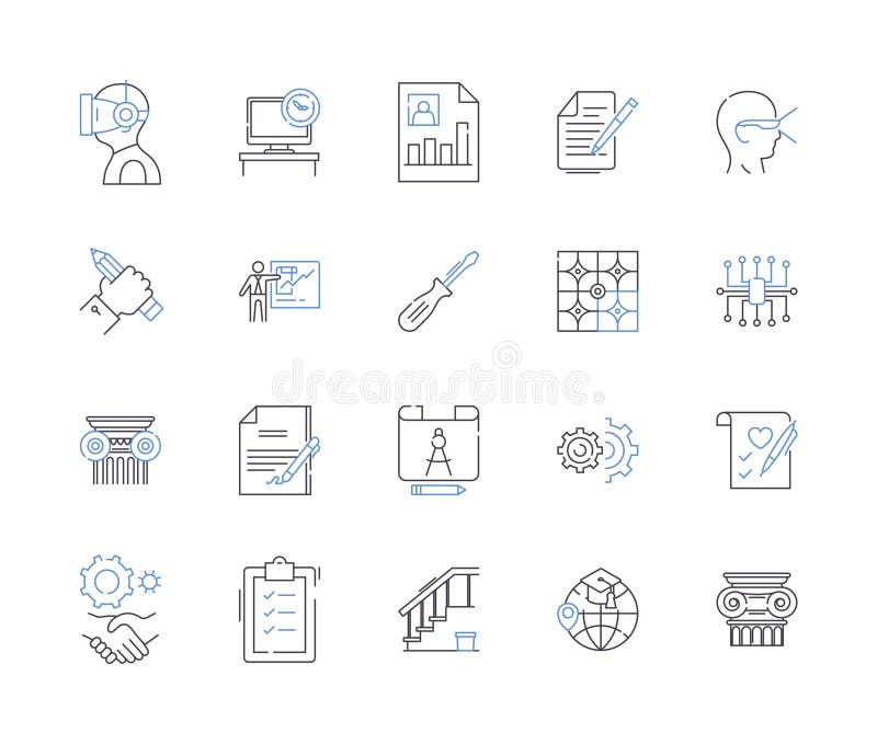 Engineering Essentials Outline Icons Collection. Engineering ...