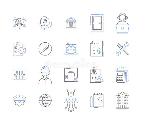 Engineering Essentials Outline Icons Collection. Engineering ...
