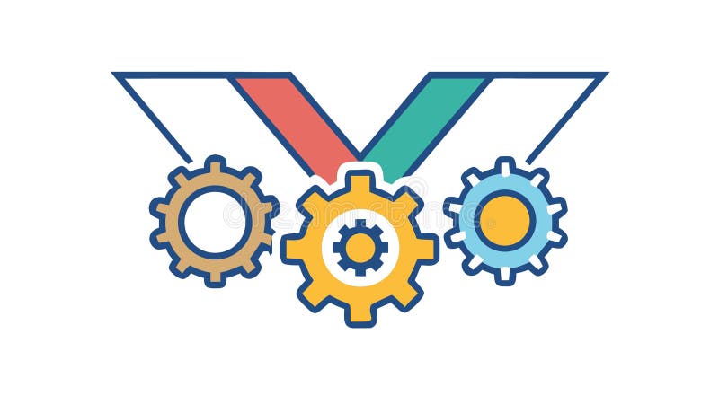 Engineering Excellence Medal Icon, Mechanical Achievement Award, Vector ...