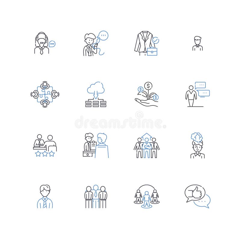 Engineering Firm Line Icons Collection. Innovation, Design, Expertise ...