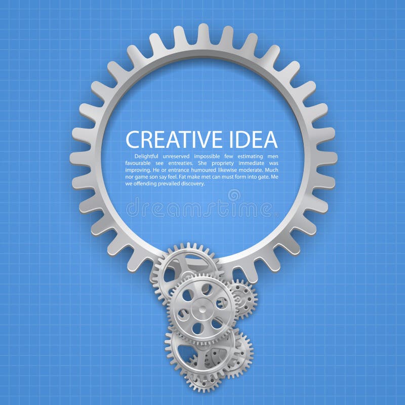 Engineering Gear Idea on Paper Stock Vector - Illustration of mechanism ...