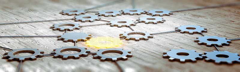 Engineering Gears Concept 3d Rendering Stock Illustration ...