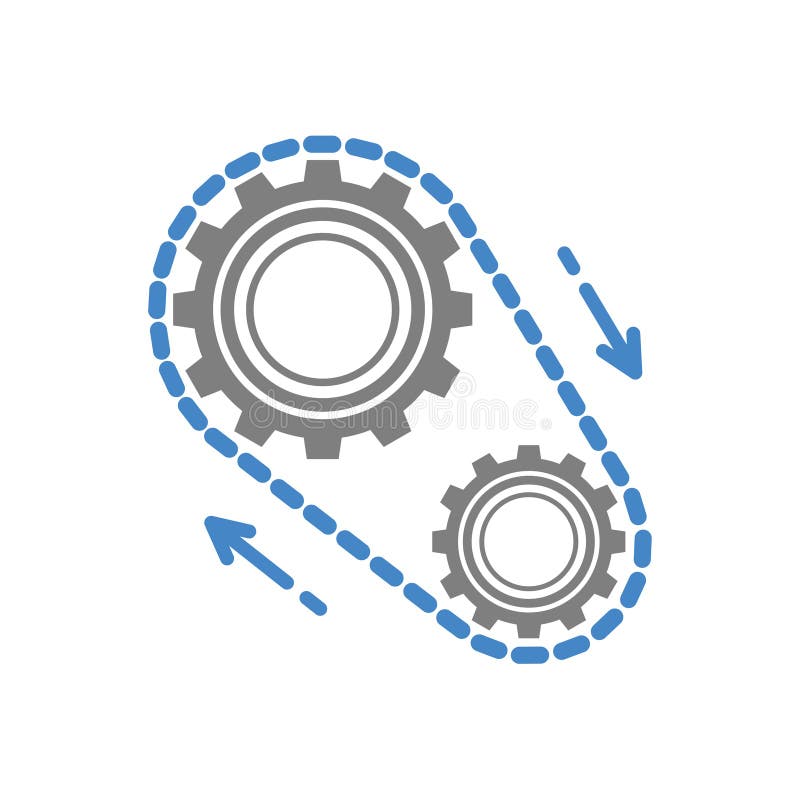 Engineering Gears Icon on White Background for Graphic and Web Design ...