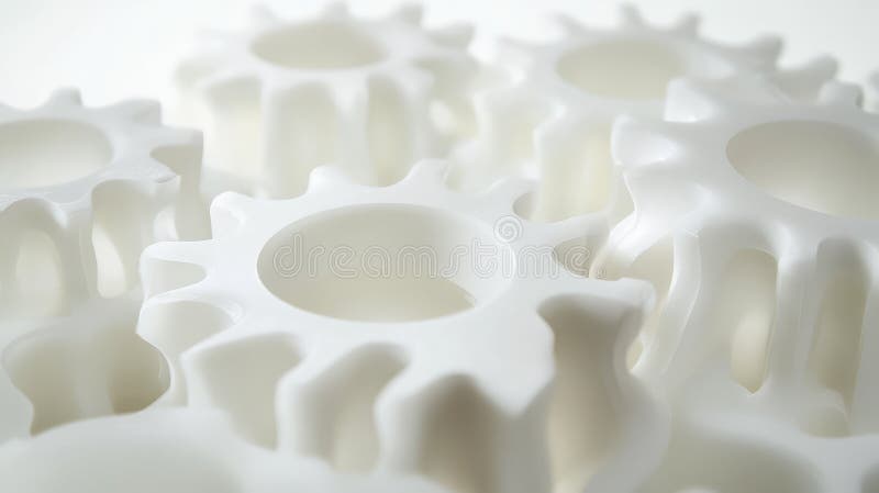 Engineering gears white stock illustration. Illustration of matte ...