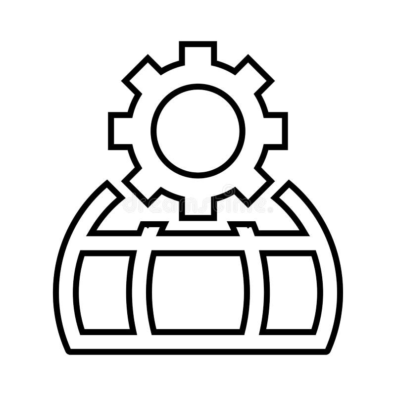 Engineering, Global, Connection, Line Icon. Outline Vector Stock Vector ...