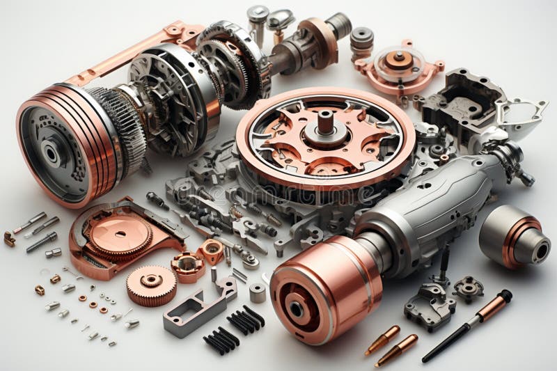 Engineering Goods on White Background Stock Illustration - Illustration ...