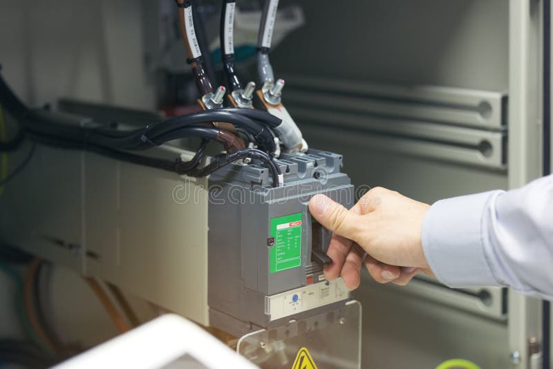 Engineering Hand Off the Power Circuit Breaker is Installed in the ...