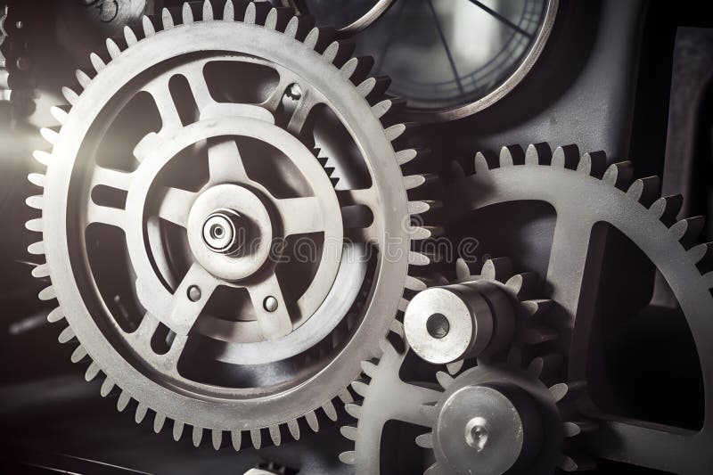 Engineering Heavy Industry Time Clock. Time Concept. Generative AI ...