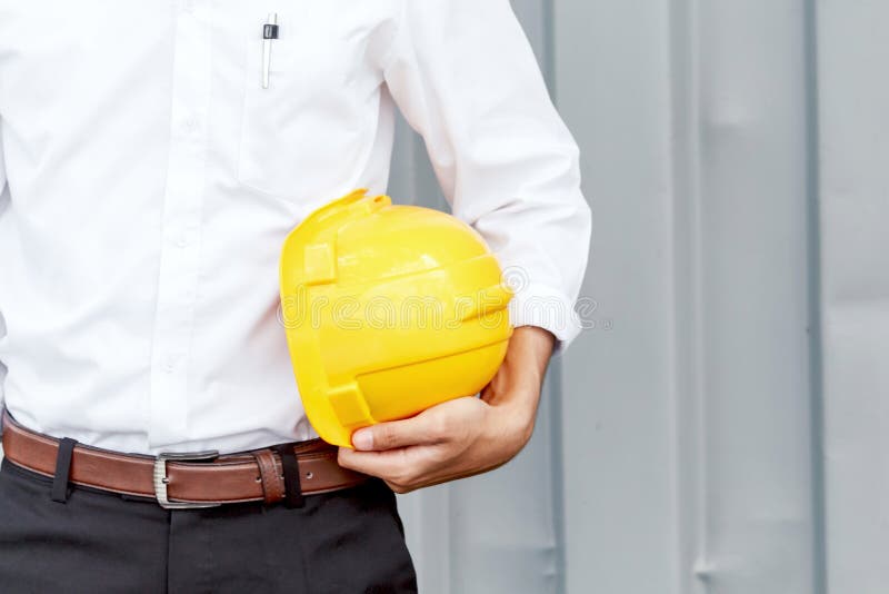 The Engineering and a Helmet for Safety Stock Photo - Image of plastic ...