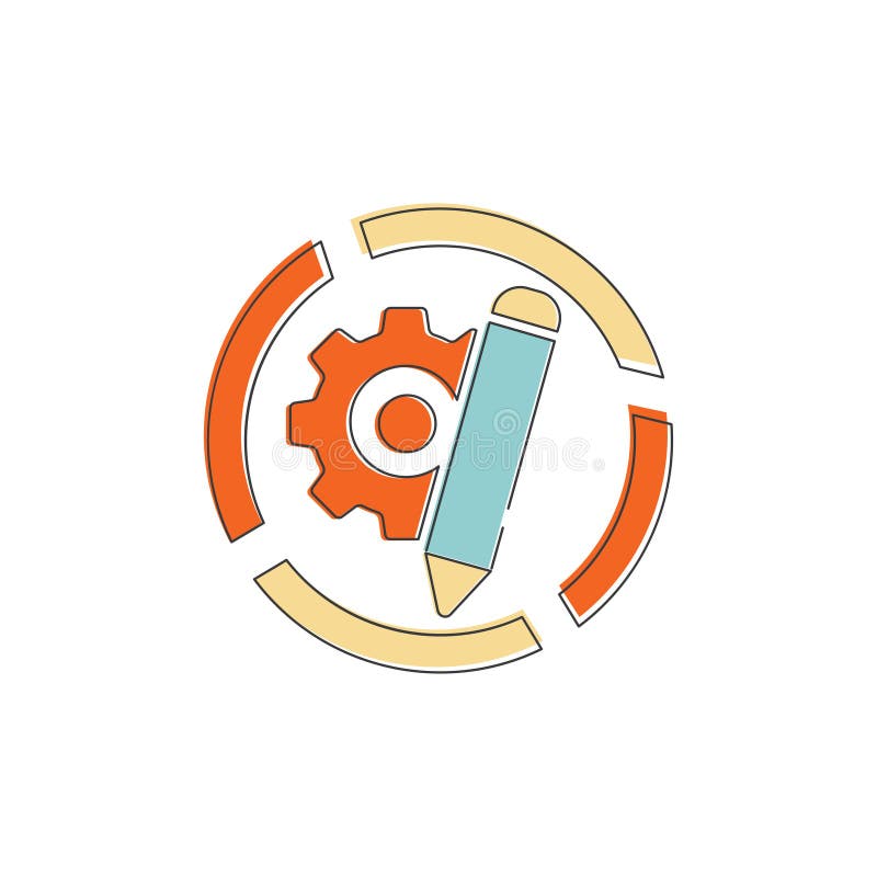 Engineering Icon Flat Design Stock Vector - Illustration of process ...