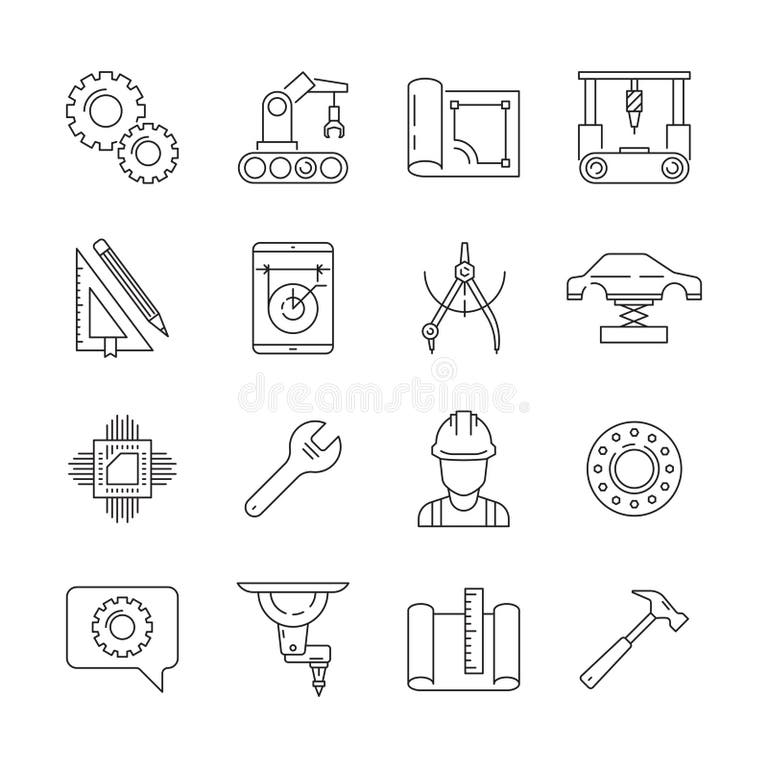 Manufacturing Symbols Stock Illustrations – 3,662 Manufacturing Symbols ...