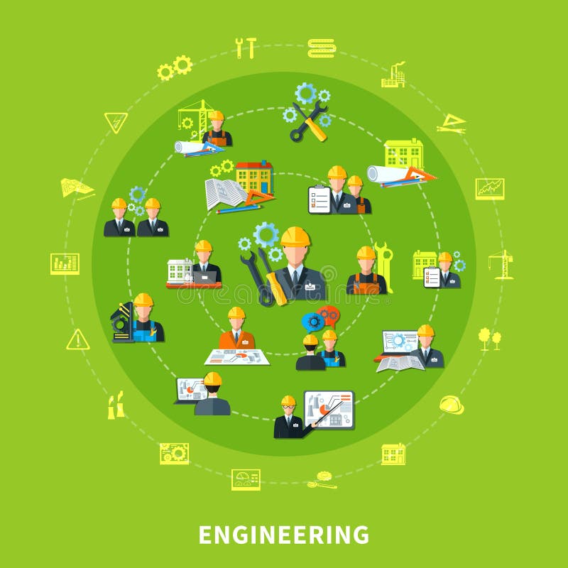 Engineering icons flat stock vector. Illustration of mobile - 45870042