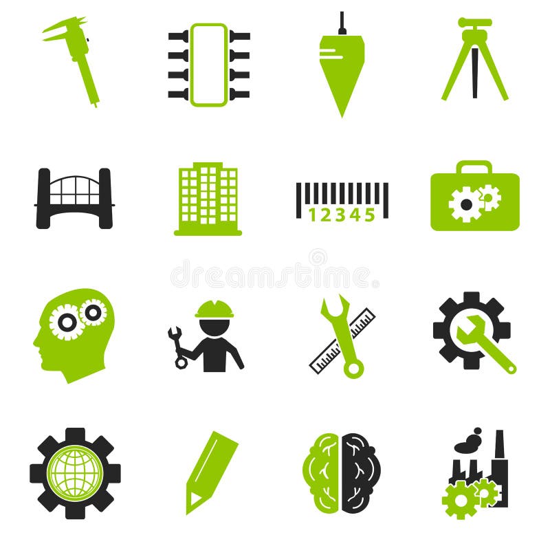 Engineering icons set stock vector. Illustration of technician - 66143898