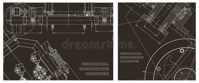Engineering Illustration Set. Cover, Flyer, Banner, Background Stock ...