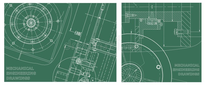 Engineering Illustration Set. Cover, Flyer, Banner, Background Stock ...