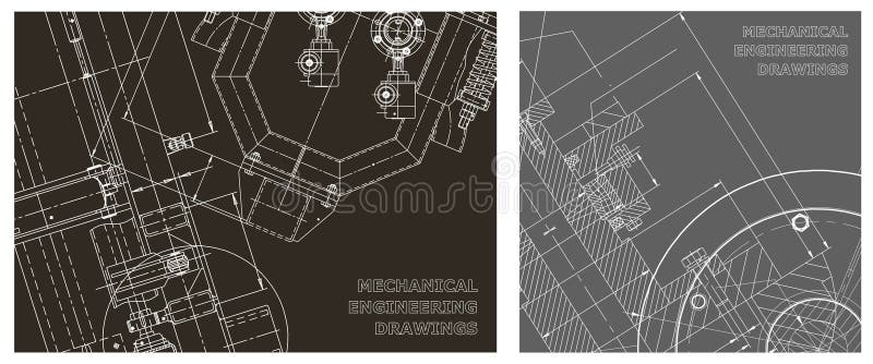 Engineering Illustration Set. Cover, Flyer, Banner, Background Stock ...