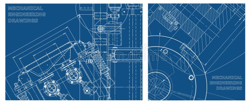 Engineering Illustration Set. Cover, Flyer, Banner, Background Stock ...