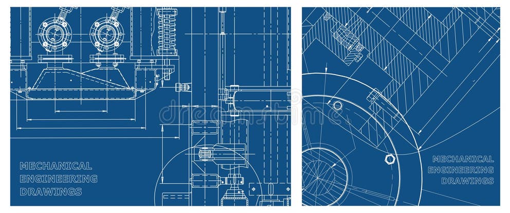 Engineering Illustration Set. Cover, Flyer, Banner, Background Stock ...