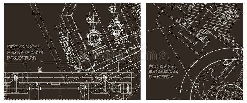 Engineering Illustration Set. Cover, Flyer, Banner, Background Stock ...