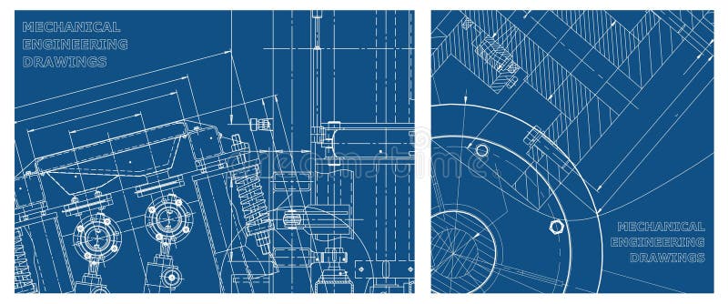 Engineering Illustration Set. Cover, Flyer, Banner, Background Stock ...