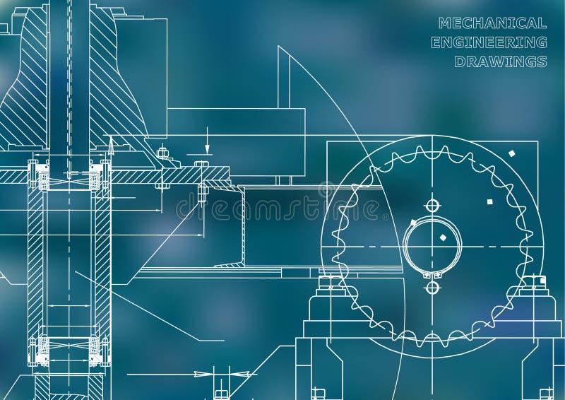Engineering Illustrations. Blueprints Stock Illustration - Illustration ...
