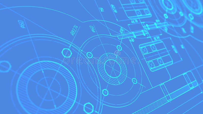 Engineering Industrial Background.Technical Drawing .Technology Banner ...