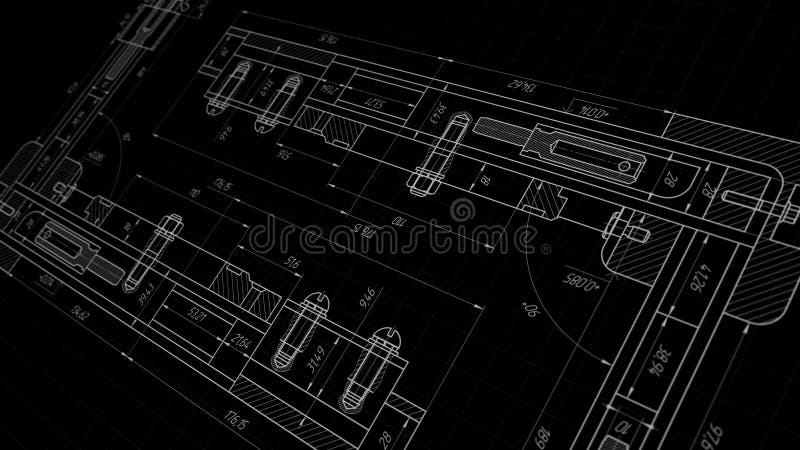 Engineering Industrial Background. Technical Drawing .Technology Banner ...